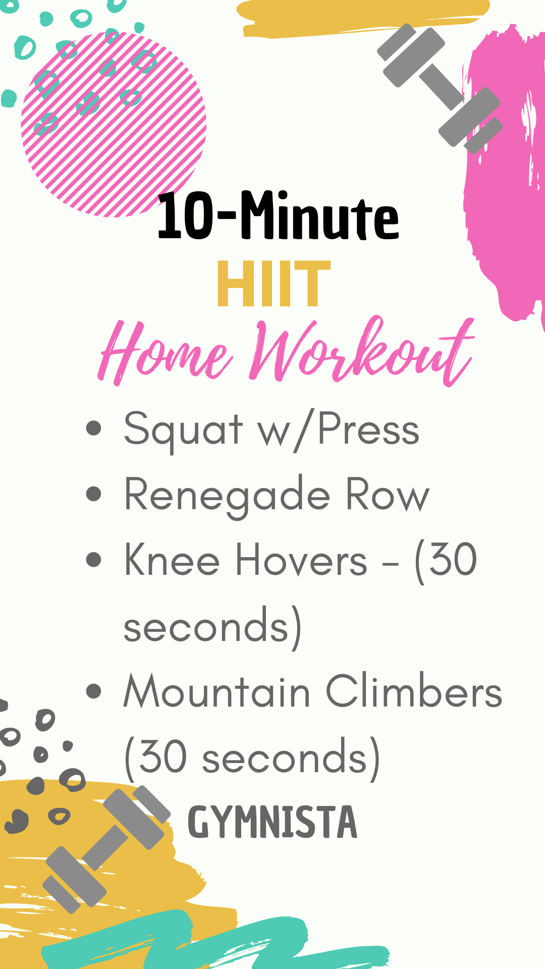 10-Minute HIIT Home Workout - GYMNISTA